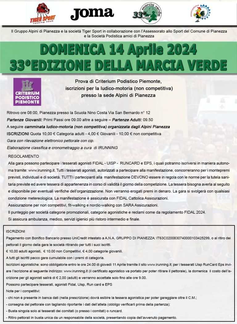 33ª Marcia Verde: una domenica speciale per tutta la famiglia all ...